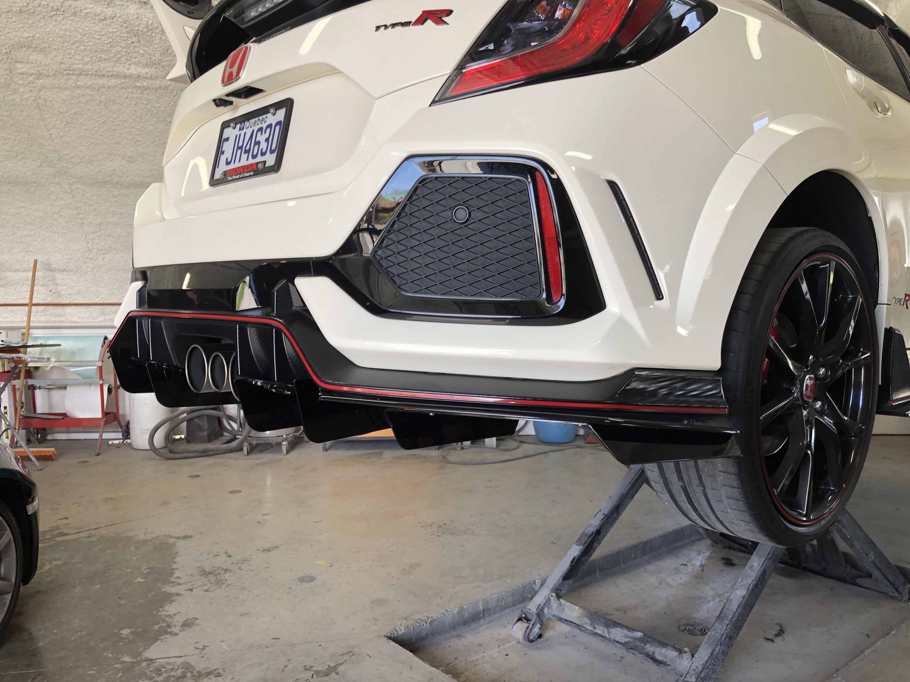 Aluminum Rear Diffuser 4 Pcs - Honda Civic Type R FK8 2017-2021